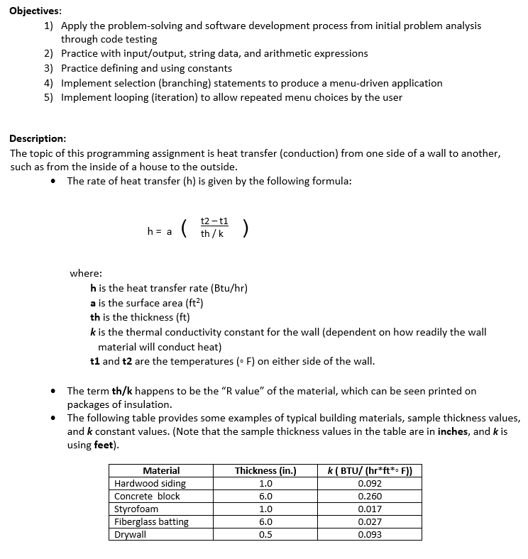 Objectives: 1) Apply the problem-solving and software | Chegg.com