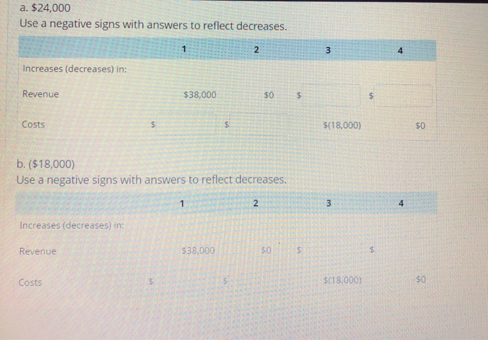 Solved las question Differential Analysis In each of four | Chegg.com