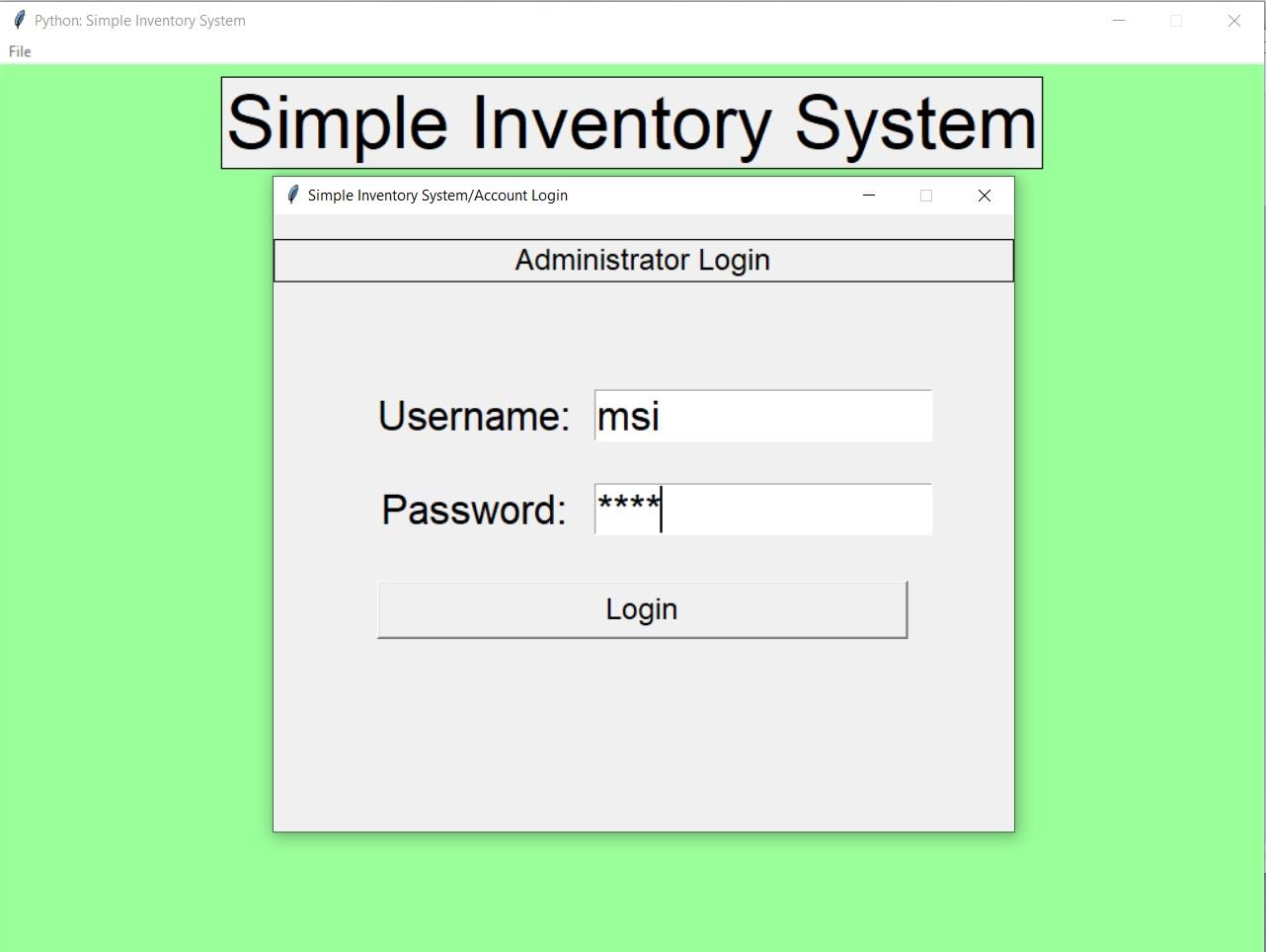 Solved Need the following Inventory System coded in PyQT5 | Chegg.com