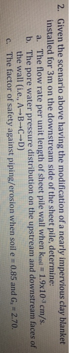 Solved 2. Given the scenario above having the modification | Chegg.com