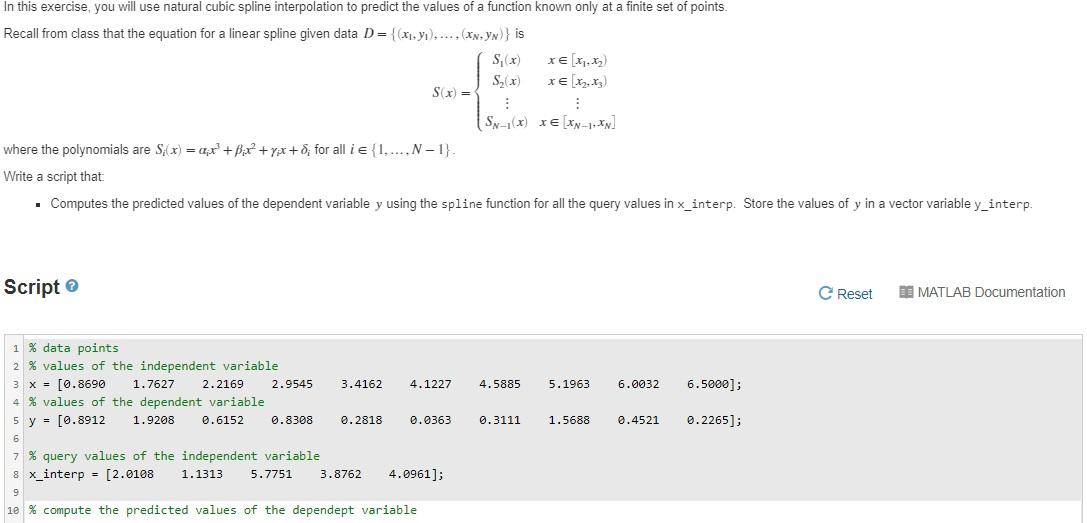 Solved In this exercise, you will use natural cubic spline | Chegg.com