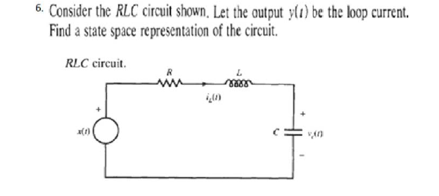 Solved 6. Consider the RLC circuit shown. Let the output | Chegg.com