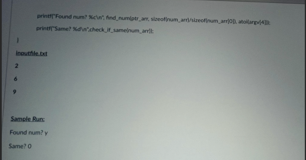 Solved Can anyone make me a c language program that exactly | Chegg.com