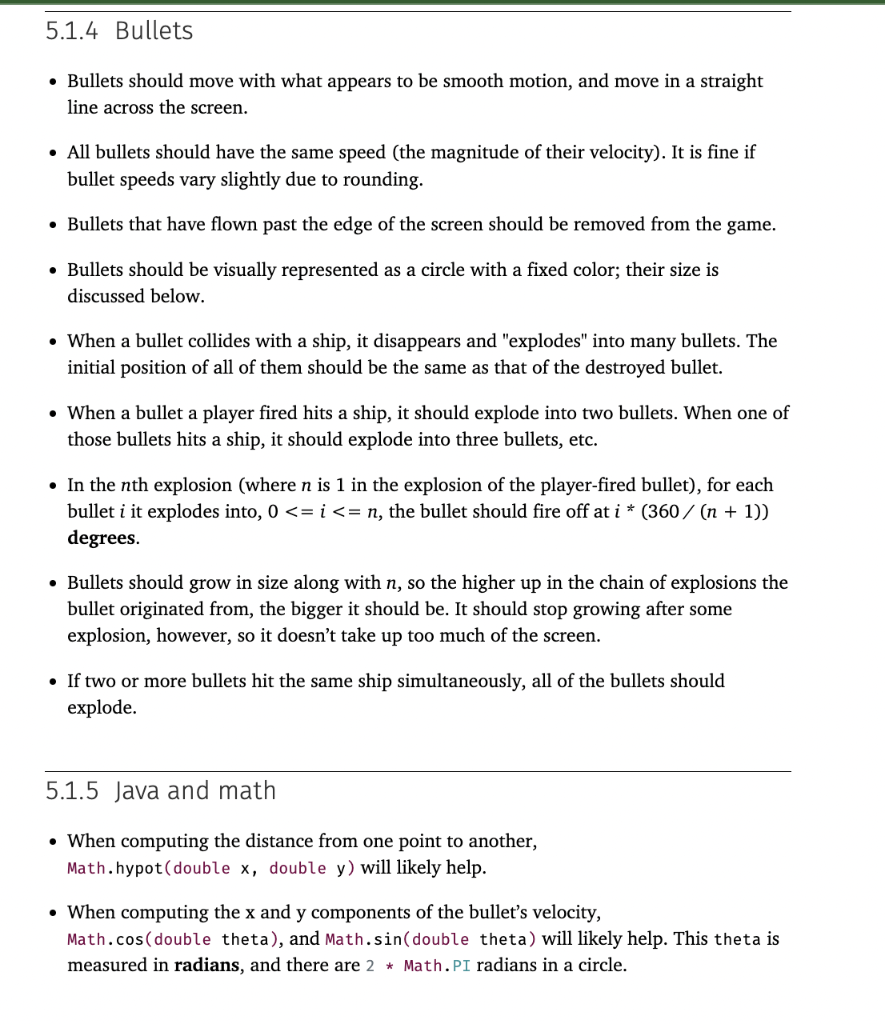 Solved Part I in creating a game like "10 Bullets"... Please | Chegg.com