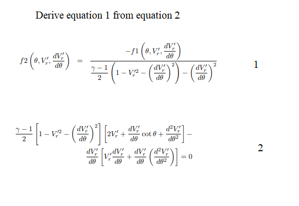 Derive equation 1 from equation 2 | Chegg.com