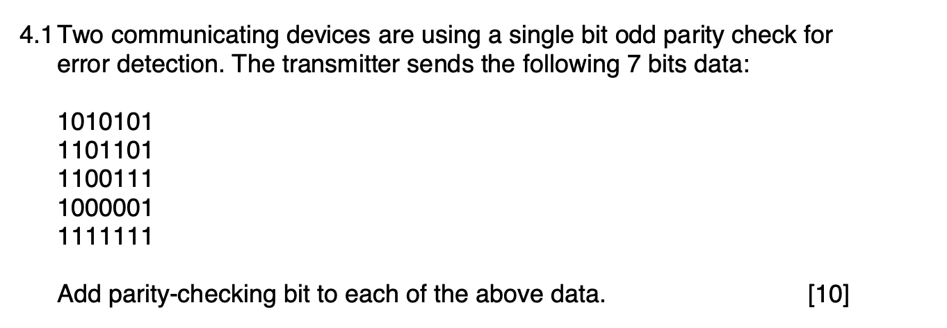 Solved 4.1 Two communicating devices are using a single bit | Chegg.com
