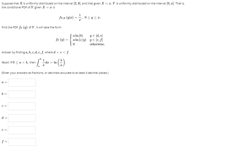 Solved Suppose that X is uniformly distributed on the | Chegg.com