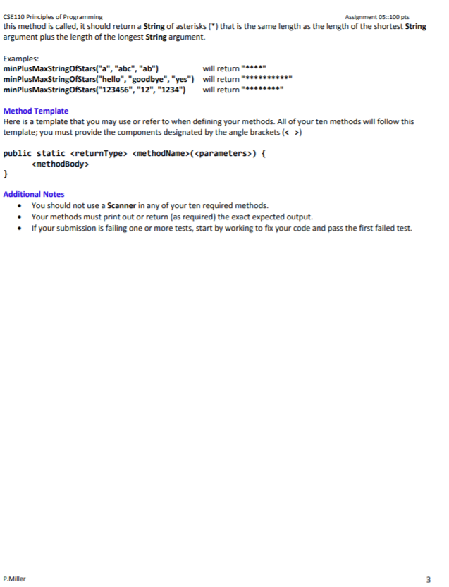 Solved Cse110 Principles Of Programming Assignment 05100 