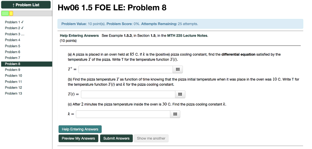 Solved t Problem List Hw06 1.5 FOE LE: Problem 8 Problem 1 V | Chegg.com