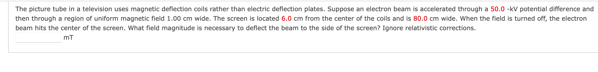 Solved The picture tube in a television uses magnetic | Chegg.com