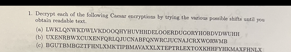 Solved 2. The following message has been encrypted using a | Chegg.com