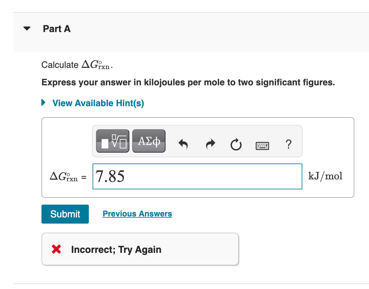 Solved Calculate ΔGrxn ∘ and Ecell ∘ for a redox reaction | Chegg.com