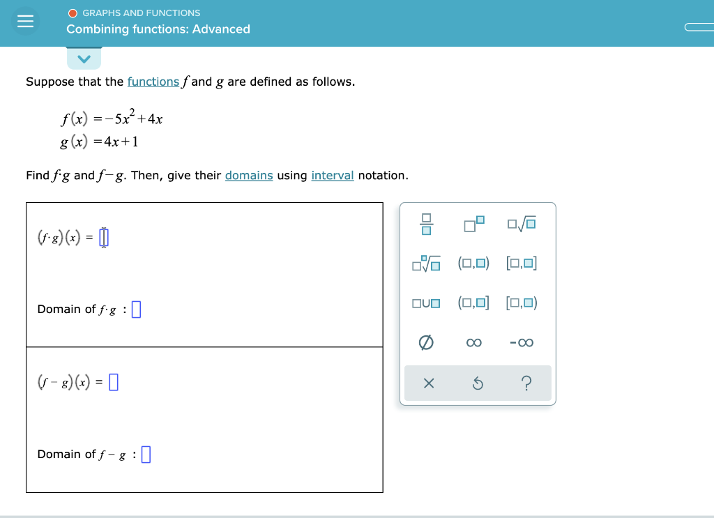 Solved Iii O Graphs And Functions Combining Functions