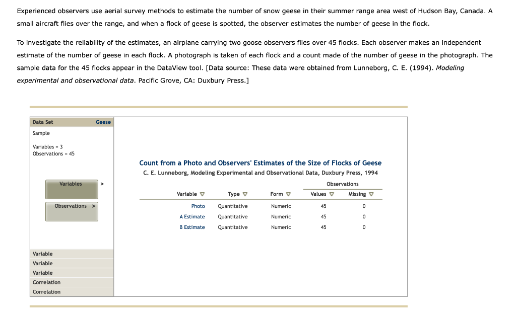 Solved Experienced observers use aerial survey methods to | Chegg.com