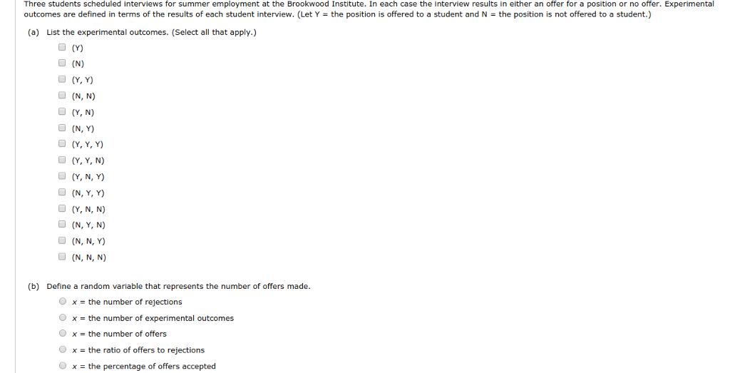 Solved -/10 points ASWSBE13 5E001. + Consider the experiment | Chegg.com
