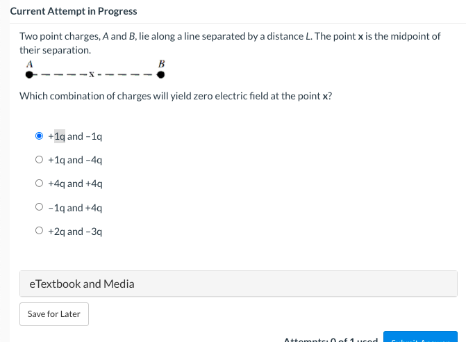 Solved Two point charges, A and B, lie along a line | Chegg.com