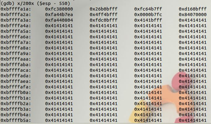 SEEDUbuntu12.04 Check the stack. (gdb) info | Chegg.com