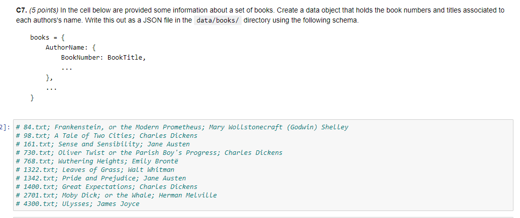 Need help in Python please! In the cell below are | Chegg.com