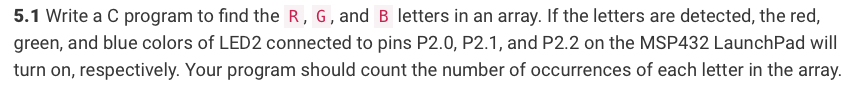 Solved 5.1 ﻿Write a C program to find the R,G, ﻿and B | Chegg.com