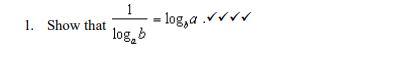 Solved logab1=logba | Chegg.com