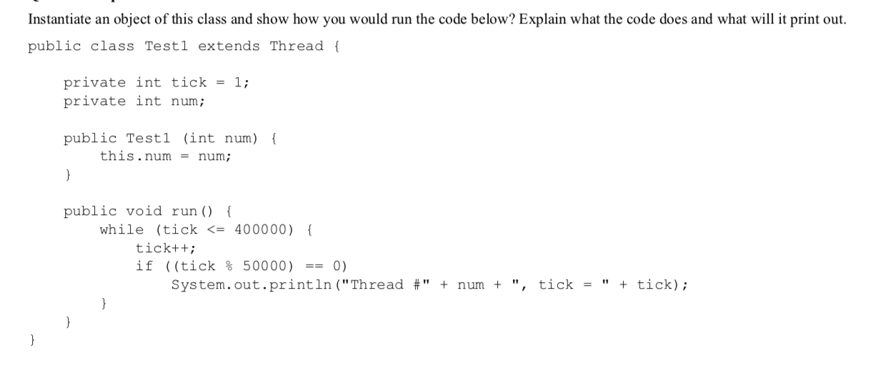 Solved Instantiate an object of this class and show how you | Chegg.com