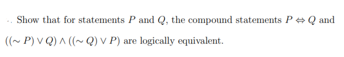 Solved ... Show that for statements P and Q, the compound | Chegg.com