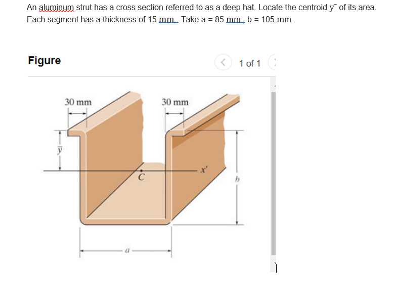 Solved An aluminum strut has a cross section referred to as | Chegg.com