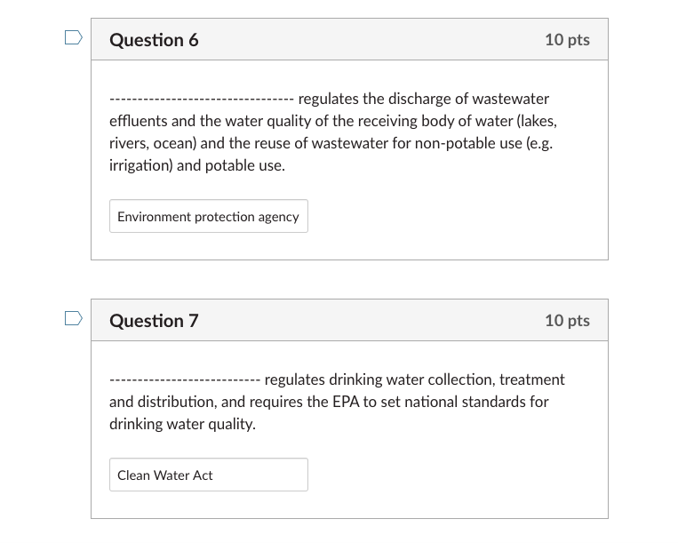 Solved Question 6 10 pts -regulates the discharge of | Chegg.com