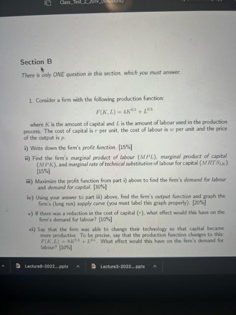 Section B There is only ONE question in this section, | Chegg.com