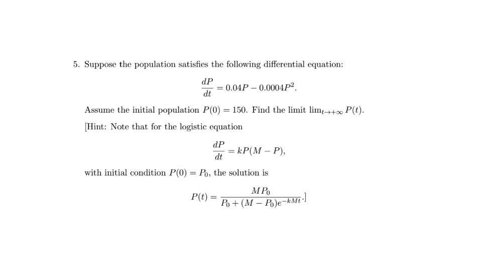Solved 5. Suppose the population satisfies the following | Chegg.com
