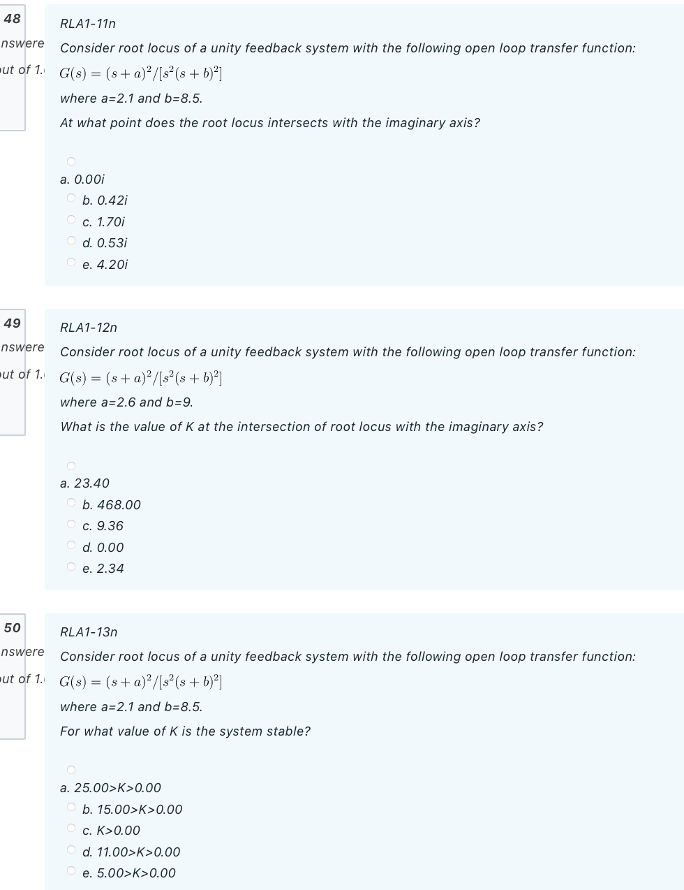 Solved RLA1-11n Consider root locus of a unity feedback | Chegg.com