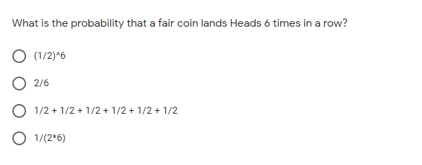 Solved What is the probability that a fair coin lands Heads | Chegg.com