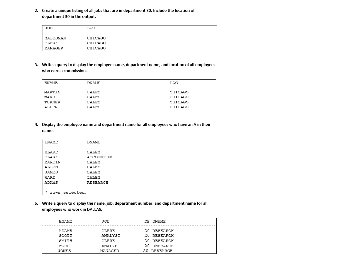 Solved Topic Displaying Data From Multiple Tables Lab 9 Chegg