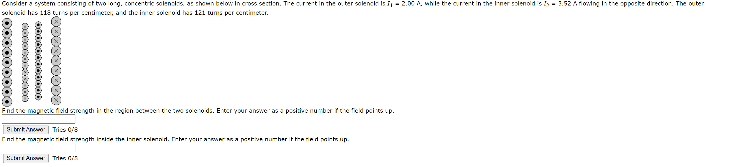 Solved Consider a system consisting of two long, concentric | Chegg.com