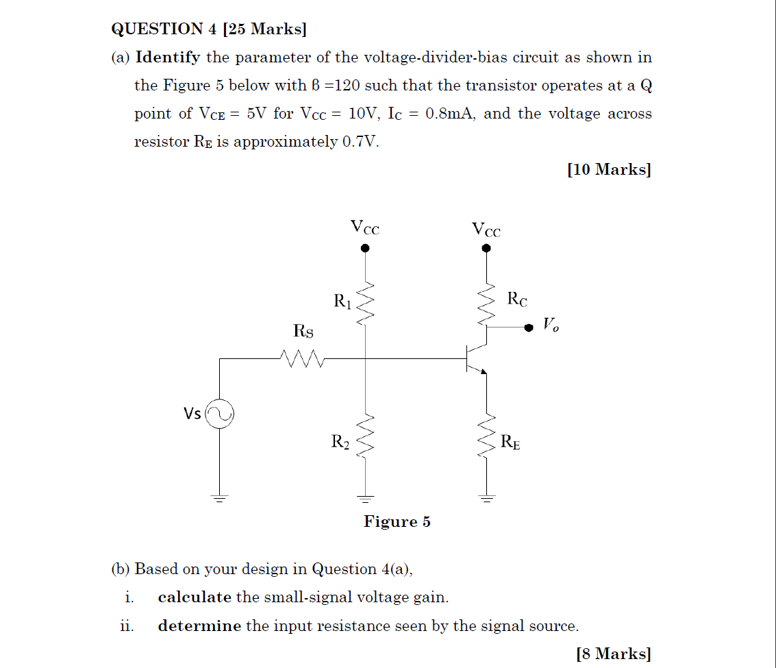 QUESTION 4 [25 Marks] (a) Identify the parameter of | Chegg.com