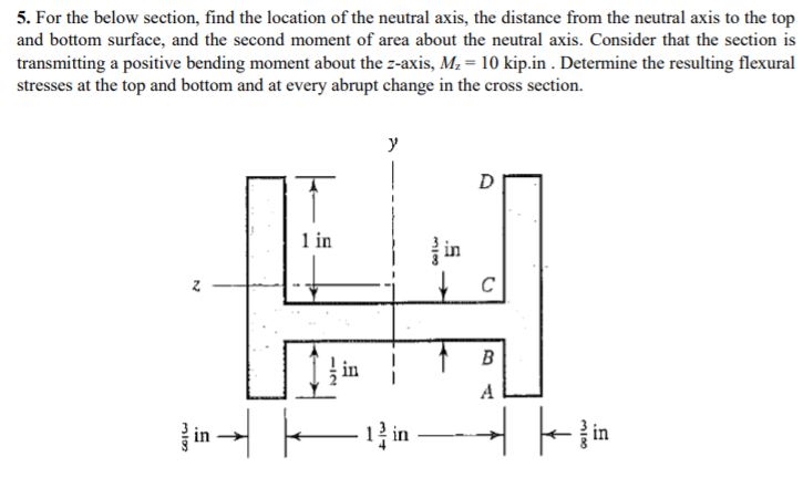 Solved 5. For the below section, find the location of the | Chegg.com