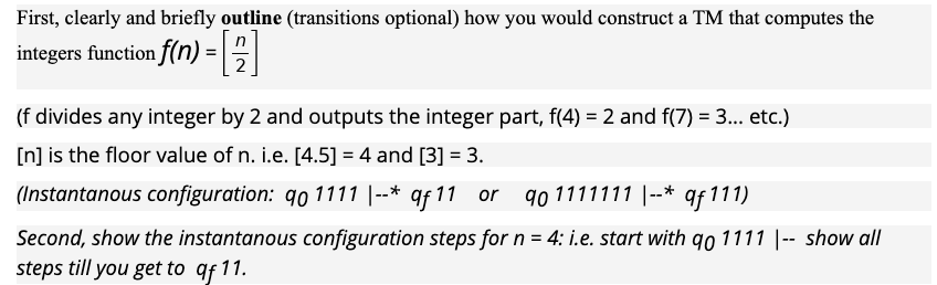 Solved First, clearly and briefly outline (transitions | Chegg.com