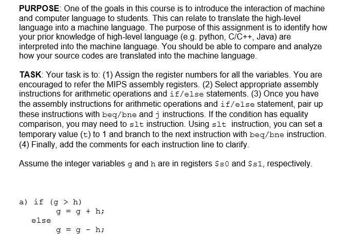 Solved PURPOSE: One of the goals in this course is to | Chegg.com