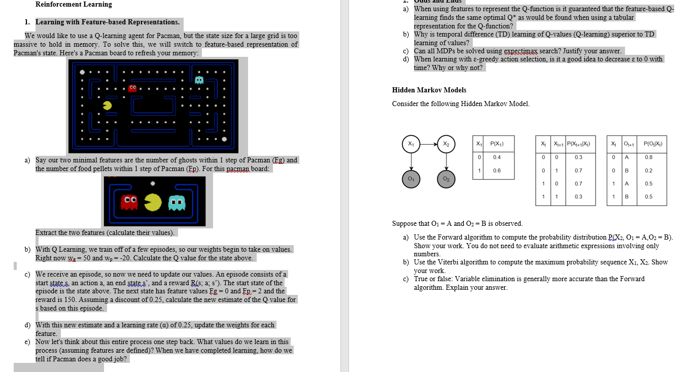 Solved 1. ﻿Learning with Feature-based Representations.We | Chegg.com