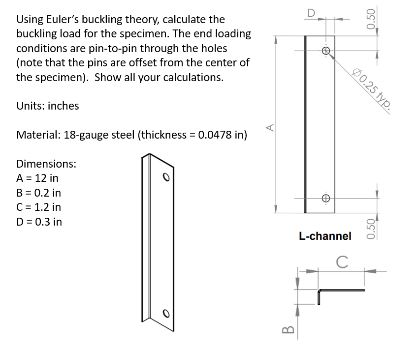 Using Euler's buckling theory, calculate the buckling | Chegg.com