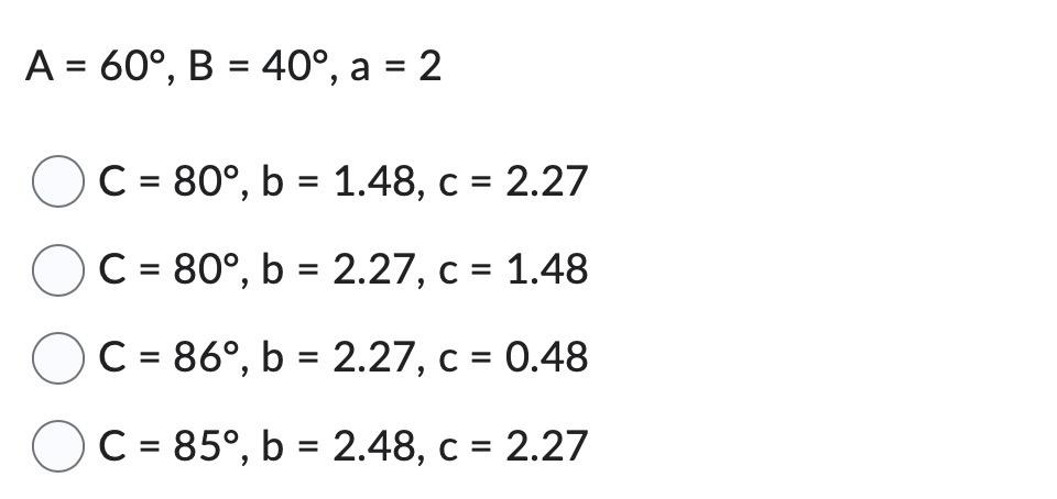 Solved Solve the triangle. | Chegg.com