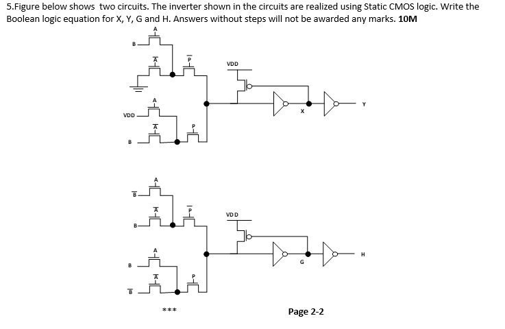 Solved 5.Figure below shows two circuits. The inverter shown | Chegg.com