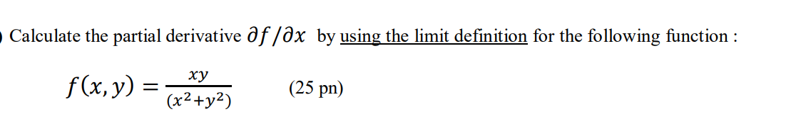 Solved Calculate the partial derivative ôflax by using the | Chegg.com