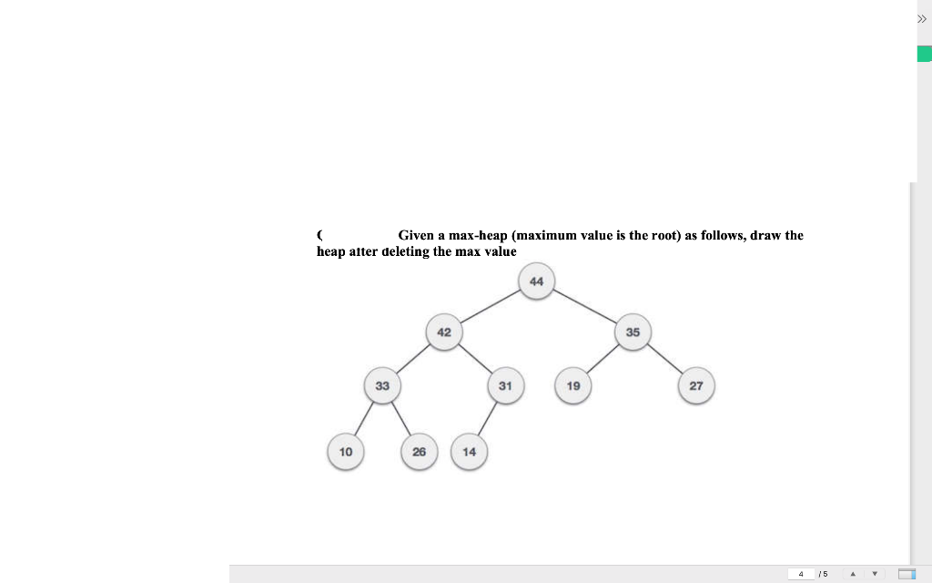 Solved Given a max-heap (maximum value is the root) as | Chegg.com