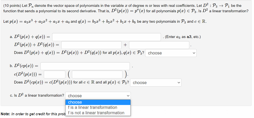 Solved In option A and B, where it says choose, you have two | Chegg.com