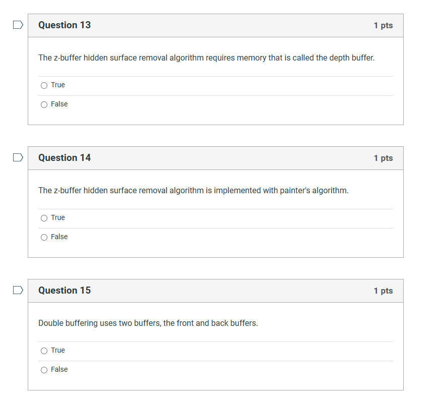 Solved In the graphics pipeline, z-buffer hidden surface | Chegg.com