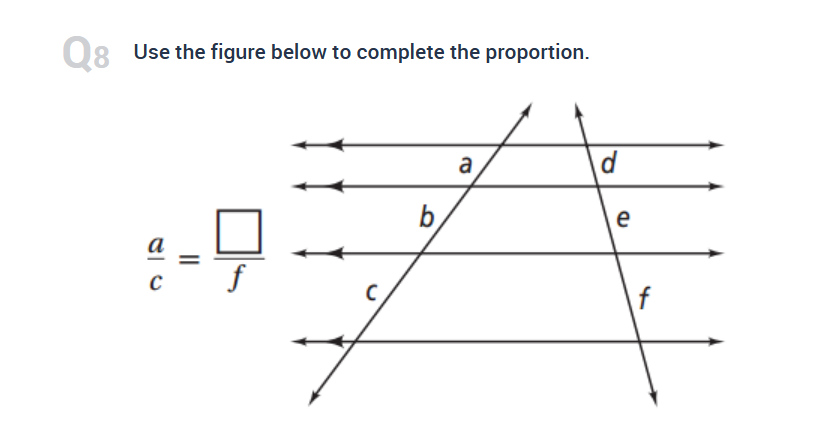 Solved Use the figure below to complete the proportion. | Chegg.com