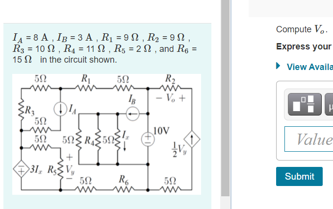 Solved IA = 8 A , IB = 3 A , R1 = 9 1 , R2 = 9 1 , R3 = 10 | Chegg.com