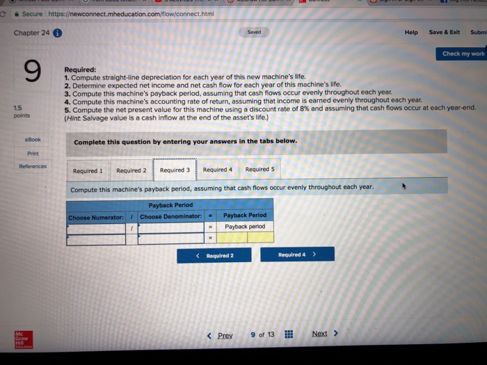 Solved Savwed Chapter 24 Help Save & Exit Submit Check my | Chegg.com