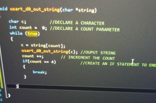 void usart de out string(char "string) //DECLARE A | Chegg.com